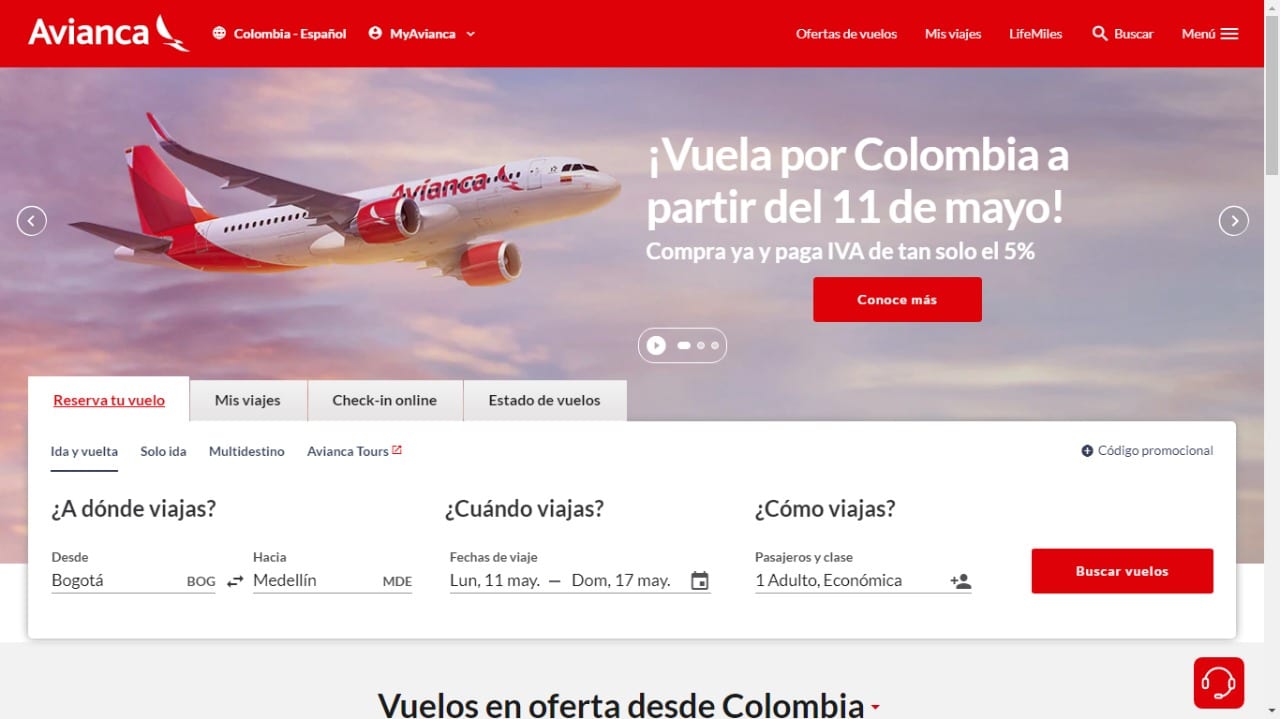 Avianca abre oferta de vuelos nacionales a partir del 11 de mayo ...