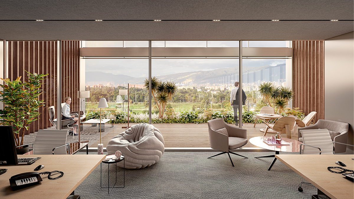 La nueva torre T6 de Ciudad Empresarial Sarmiento Angulo (CEMSA), un ...